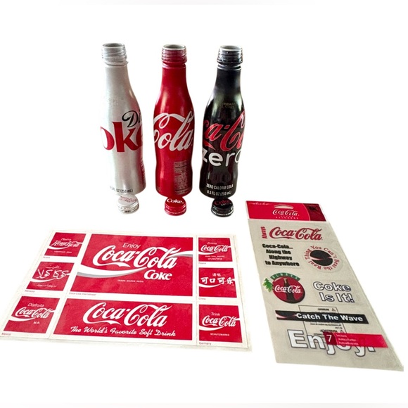 Coca Cola | Other | Coca Cola Collection 3 Empty Metal Bottles 999 ...